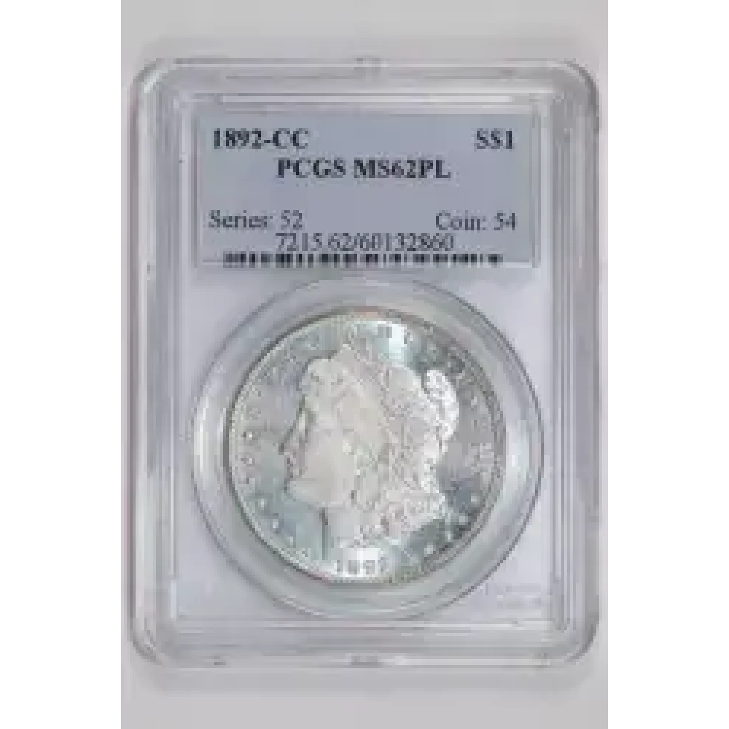 1892-CC Morgan Silver Dollar PCGS MS-62 PL - Coin Superstore LLC